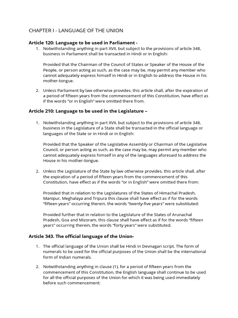 Constitutional Provisions Related To Language | PDF | Justice | Crime ...