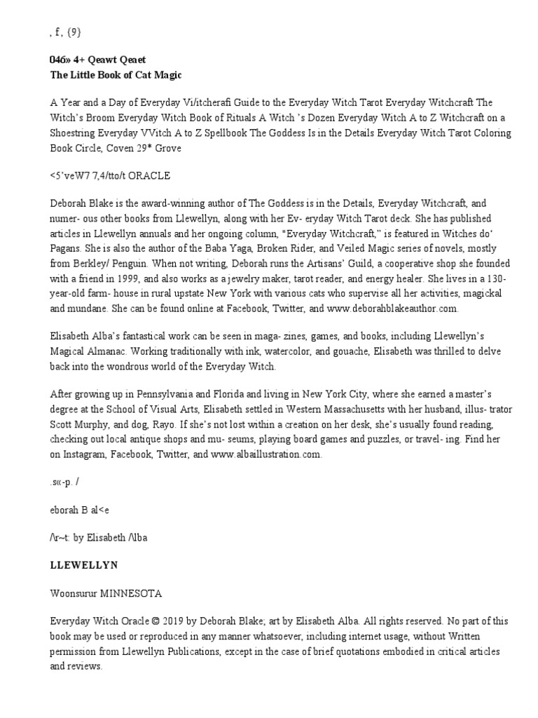 Everyday Witch Oracle | PDF | Witchcraft | Meditation