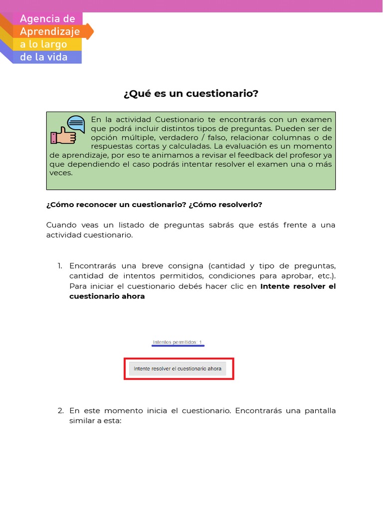 ¿Qué Es Un Cuestionario?: ¿Cómo Reconocer Un Cuestionario? ¿Cómo Resolverlo? | PDF