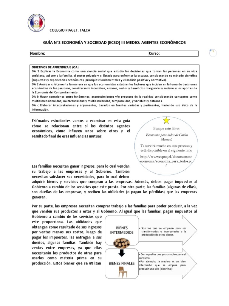 Guia Economia y Sociedad | PDF | Ciencias económicas | Panes
