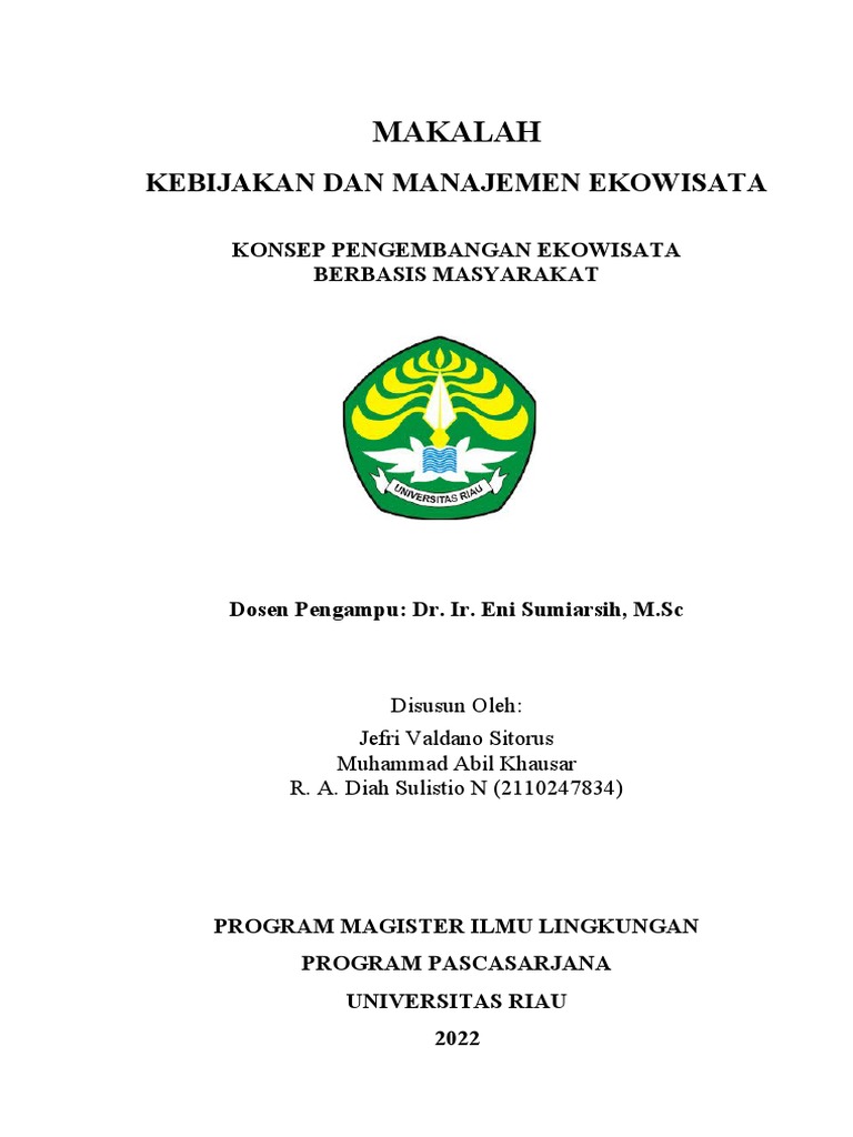 Tugas Ekowisata Bu Erni | PDF
