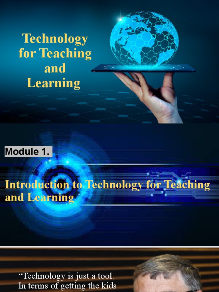 Technology For Teaching and Learning PPT 1 H | PDF | Internet ...