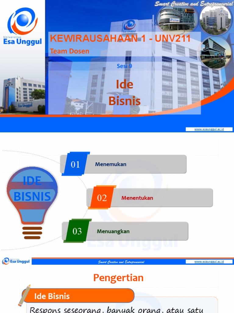 UNV211 - 9 - PPT - Ide Bisnis | PDF