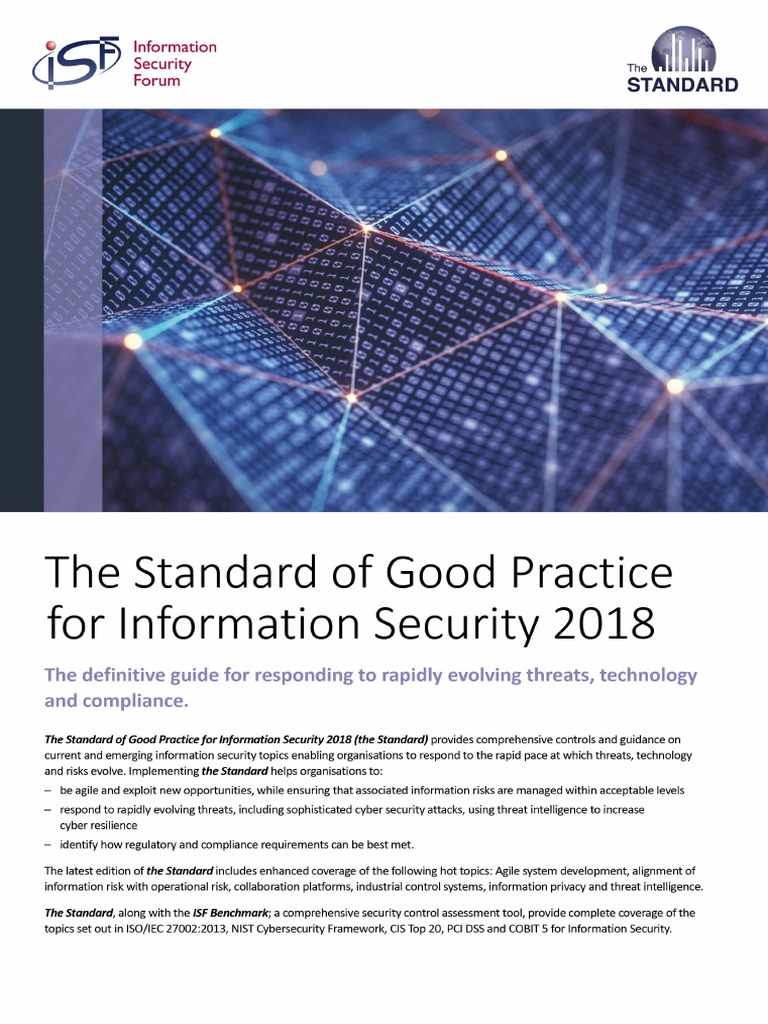 Documento Web ISF - The 2018 Standard - Executive Summary | PDF | Information Security ...