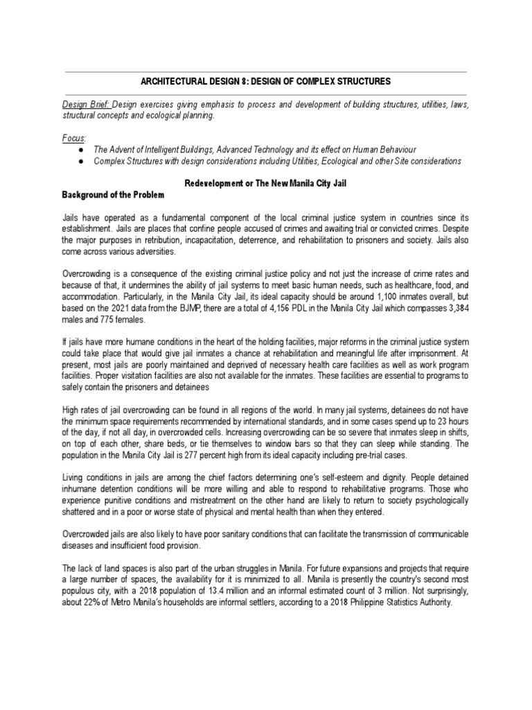 Architectural Design 8: Design of Complex Structures | PDF | Prison ...