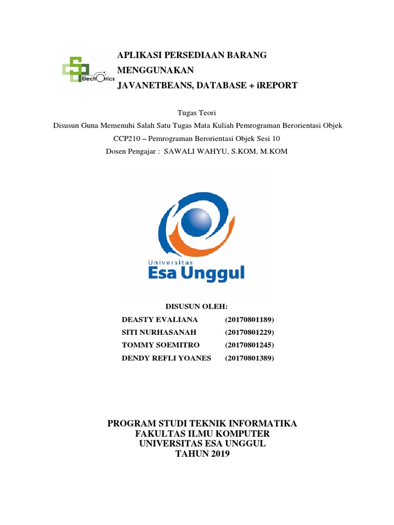 Contoh Laporan Project Pbo - Inventory Barang | PDF