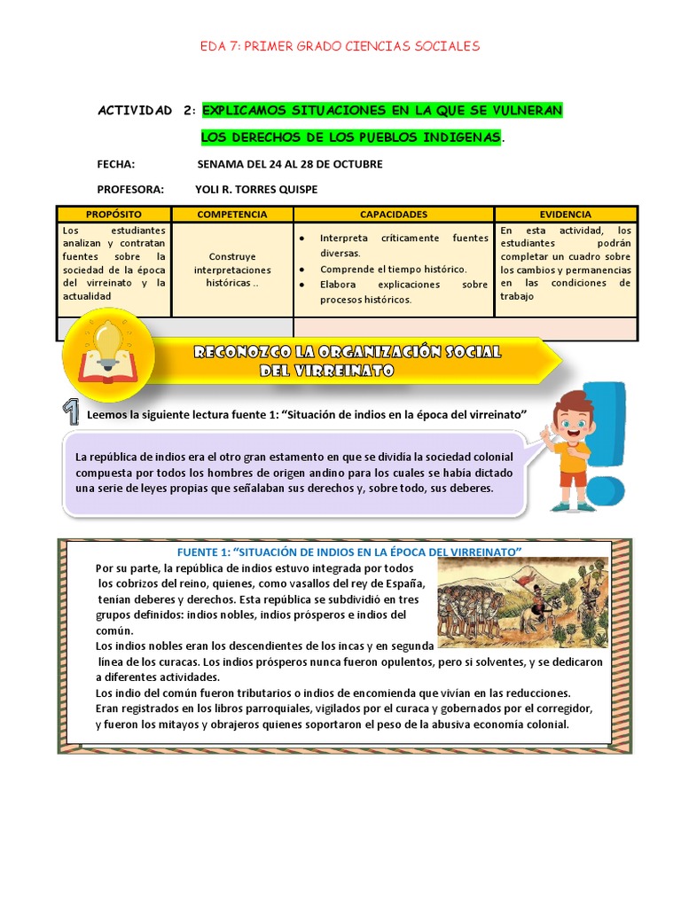 1° CC - SS Act. 2 (Eda7) | PDF | Esclavitud | Trata de personas
