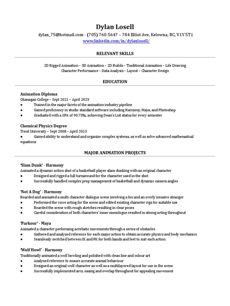 Dylan Losell - Resume | PDF