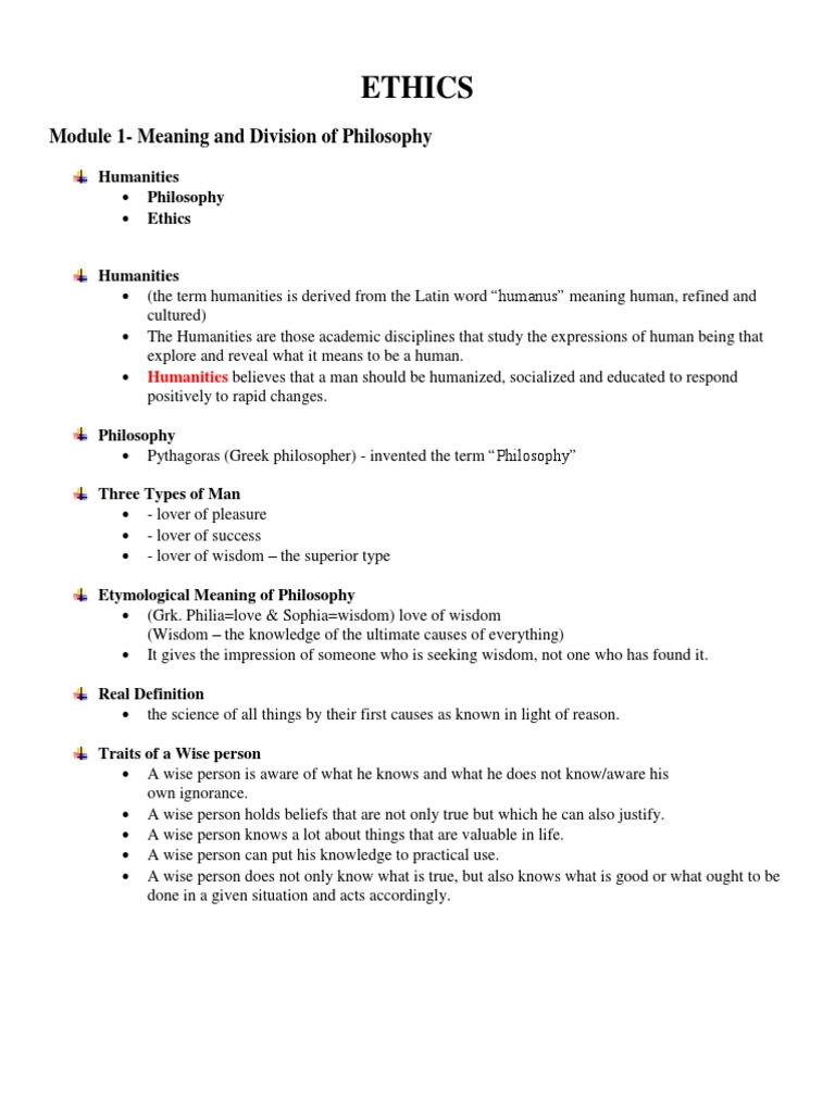 Ethics Midterm Reviewer | PDF | Morality | Reality