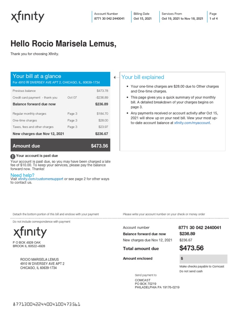 Xfinity 2021 Rocio | PDF | Fee | Telecommunications