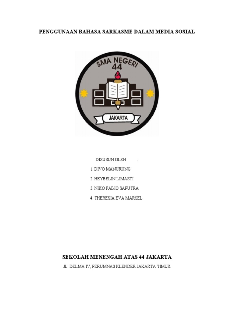 Penggunaan Bahasa Sarkasme Dalam Media Sosial | PDF