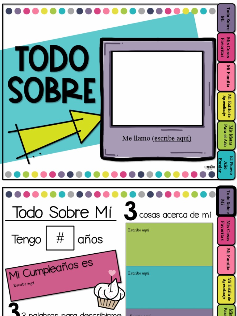 Copia de ? All About Me Flip Book ? SPANISH | PDF
