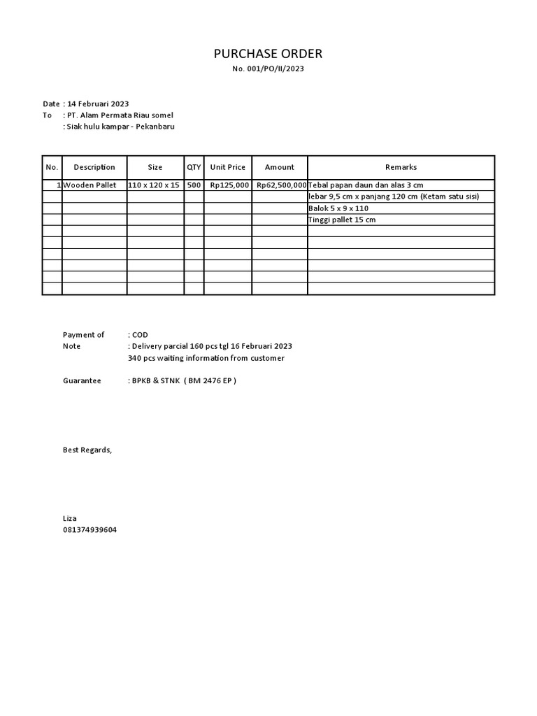 Purchase Order | PDF