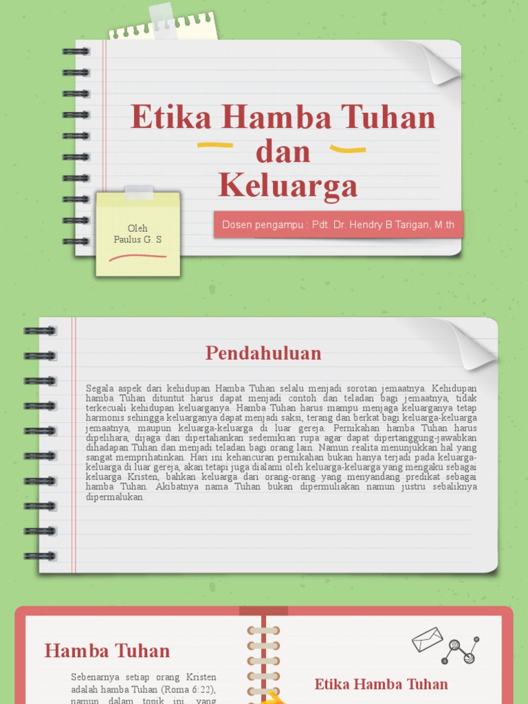 Etika Keluarga Hamba Tuhan dalam Kristus | PDF