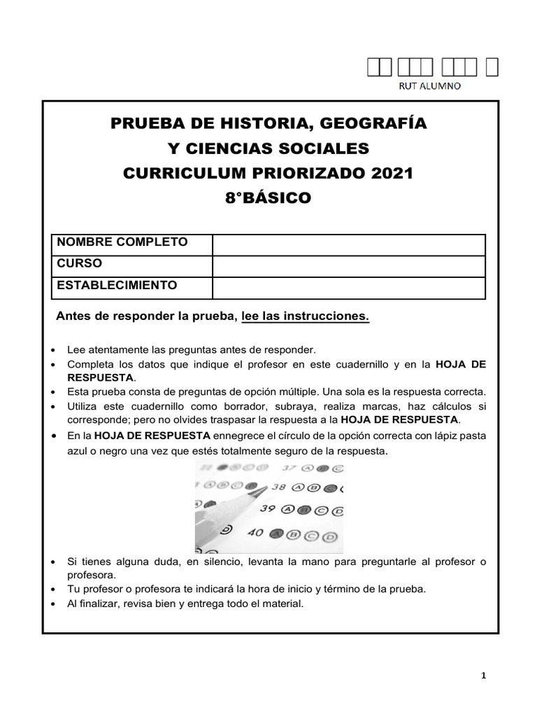 Prueba de Historia 8° Básico 2021 | PDF | Edades medias | imperio Romano