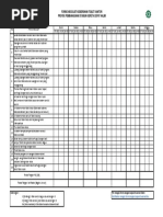Form Checklist Monitoring Kebersihan Toilet | PDF