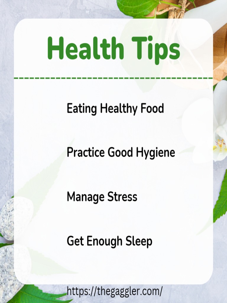 Green Modern Health Tips Instagram Post | PDF