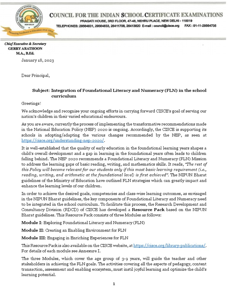 FLN Curriculum Integration Guide | PDF | Pedagogy | Curriculum