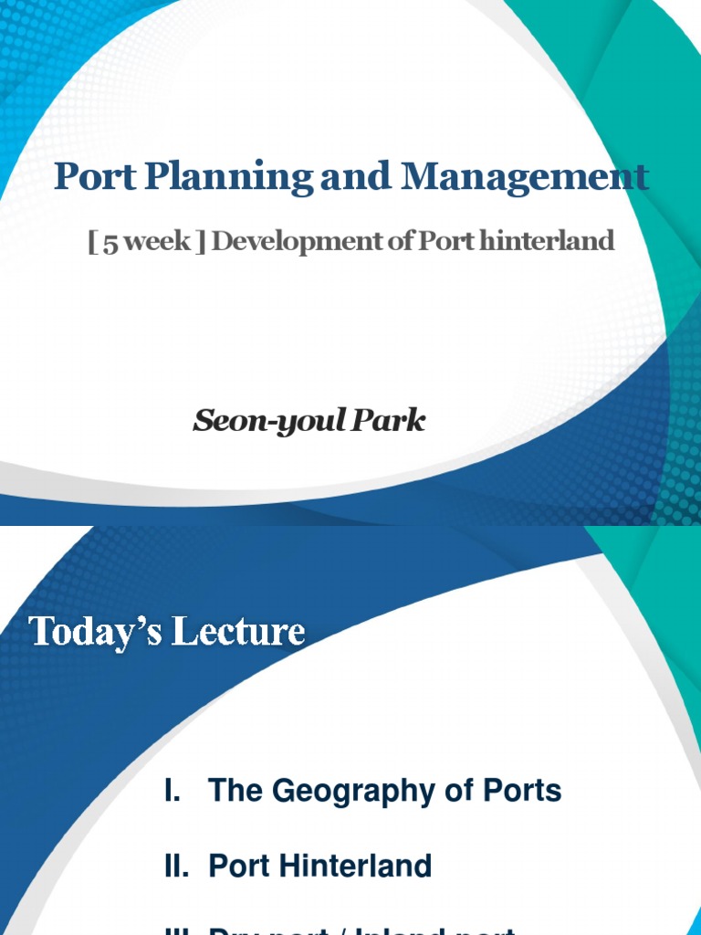 Port Planning and Management: Seon-Youl Park | PDF | Port | Transport