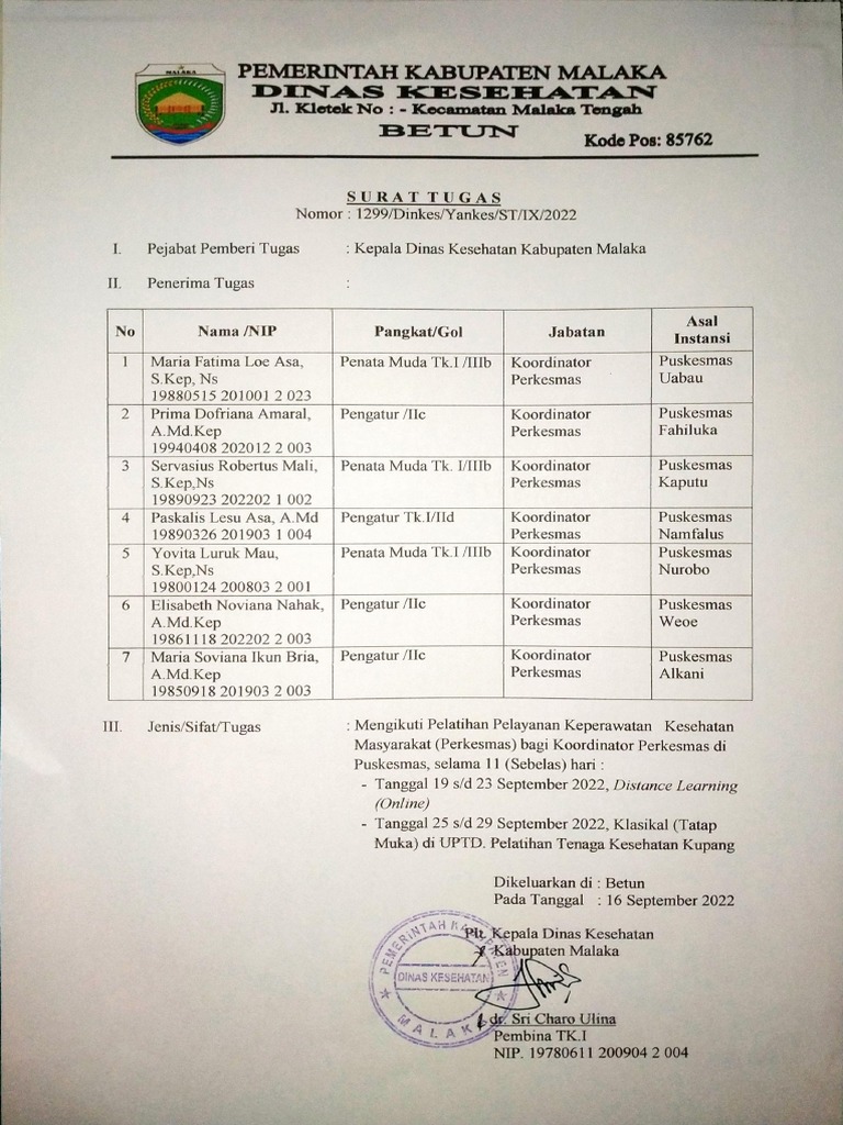 ST SPPD Perkesmas Fix | PDF