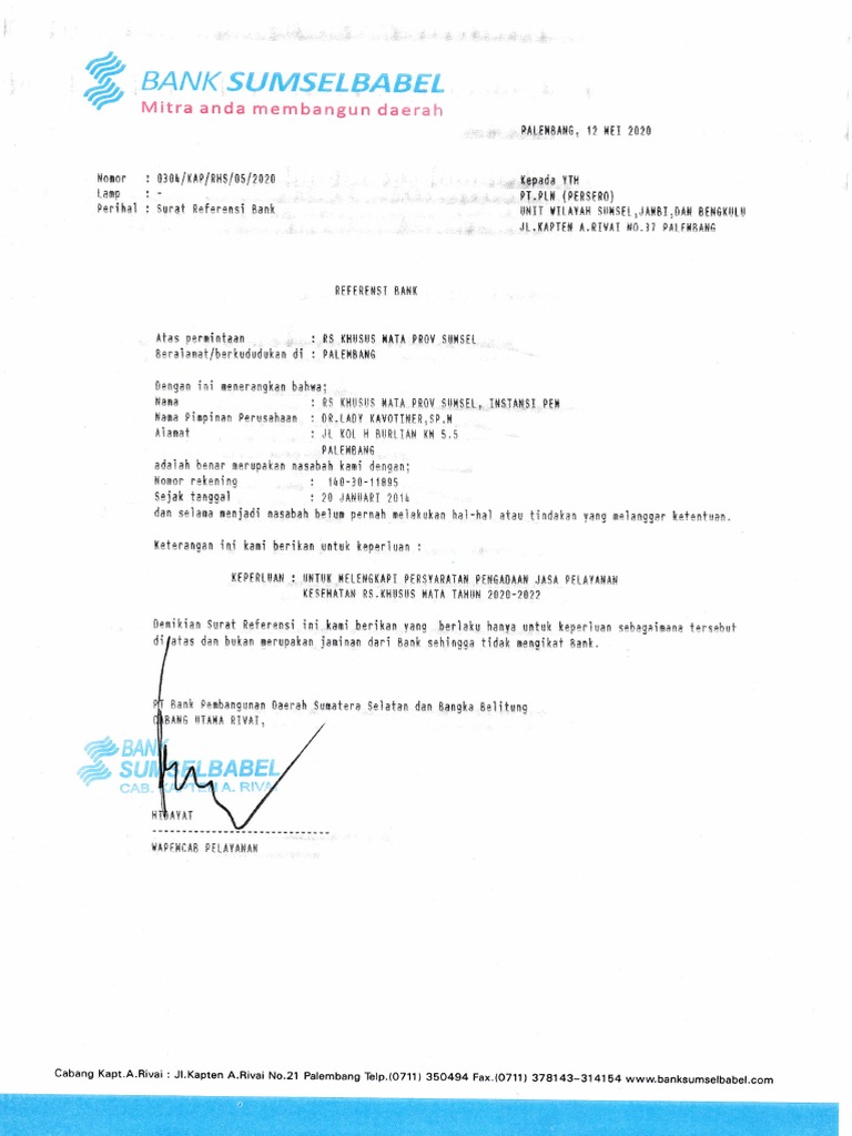 Surat Referensi Bank | PDF