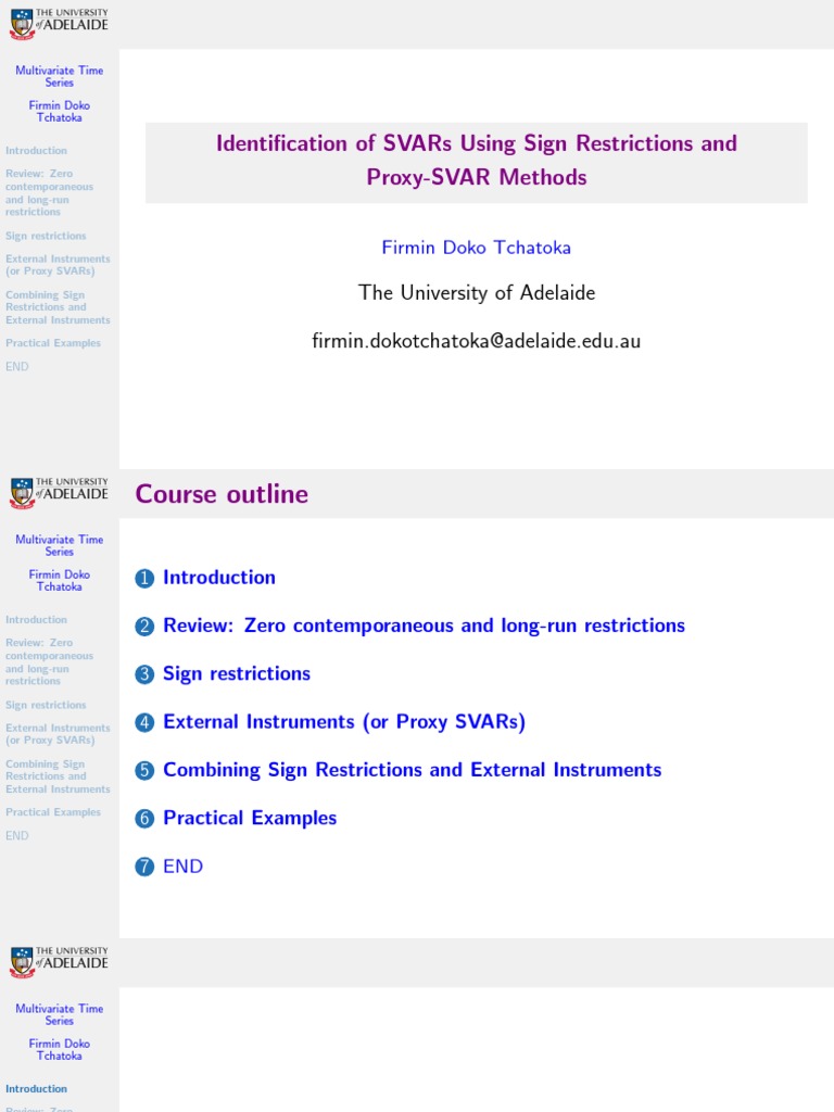 SVAR Sign Restrictions Explained | PDF | Vector Autoregression | Matrix ...
