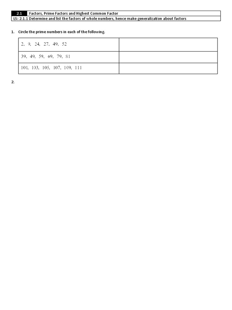 Form 1 Exercise | PDF