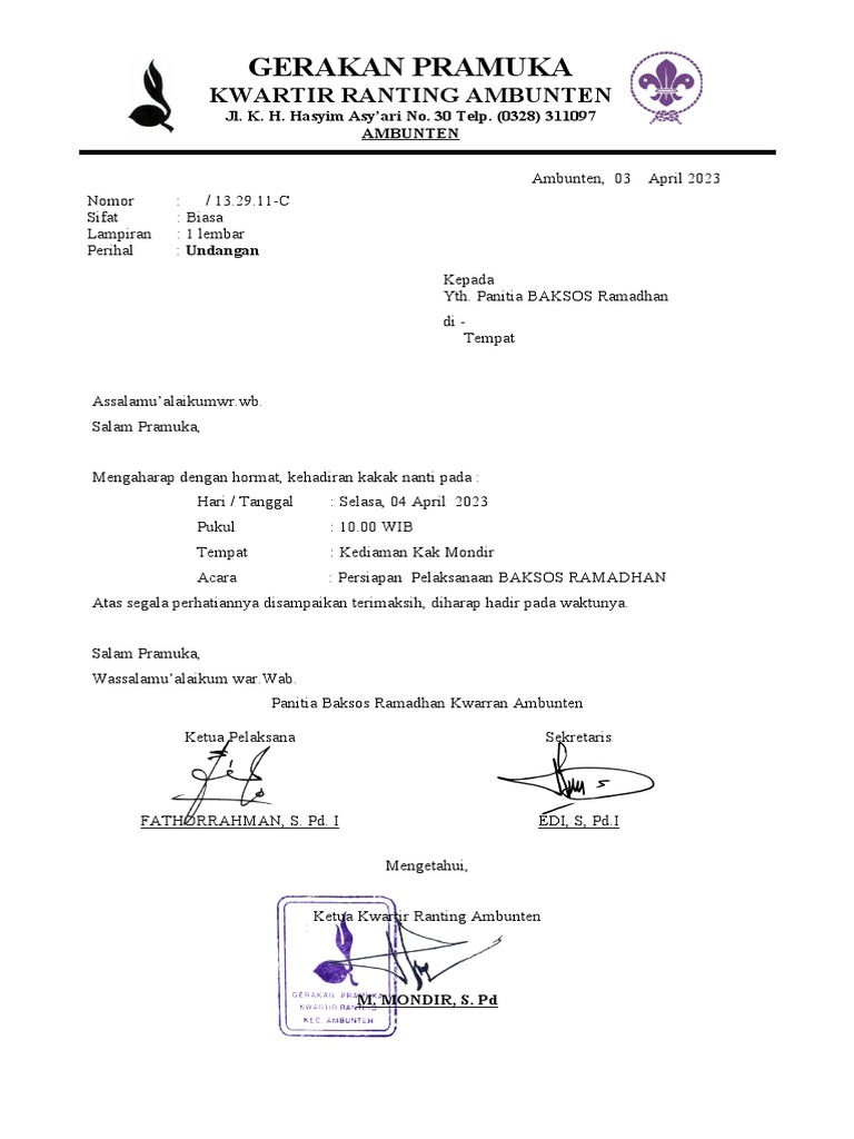 Undangan Baksos | PDF