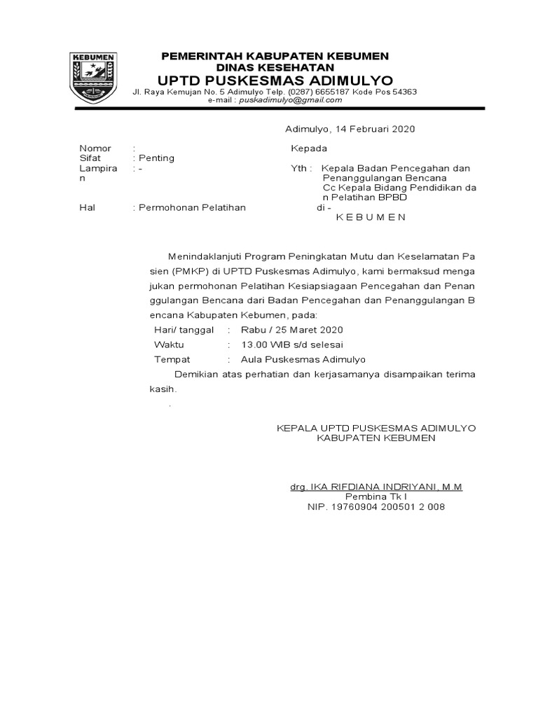 Permohonan BPBD | PDF