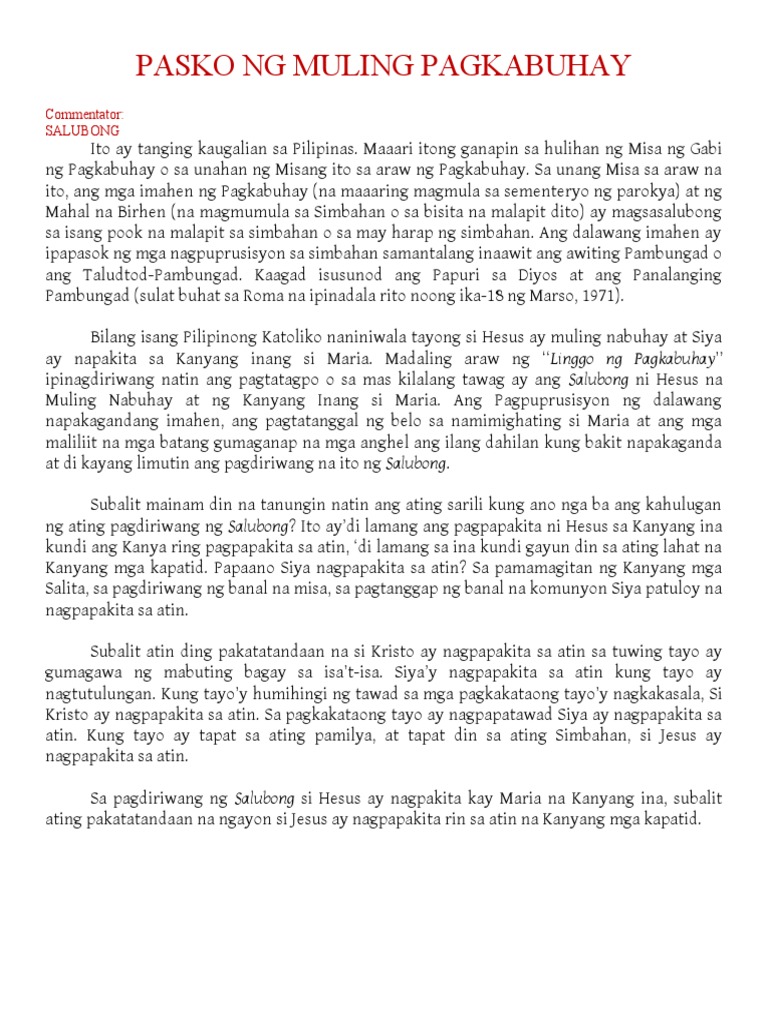 9a ANG RITWAL NG SALUBONG BOOKLET FULL | PDF