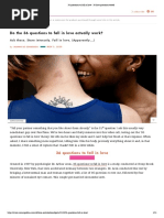 The 36 Questions That Lead To Love - The New York Times | PDF | Love