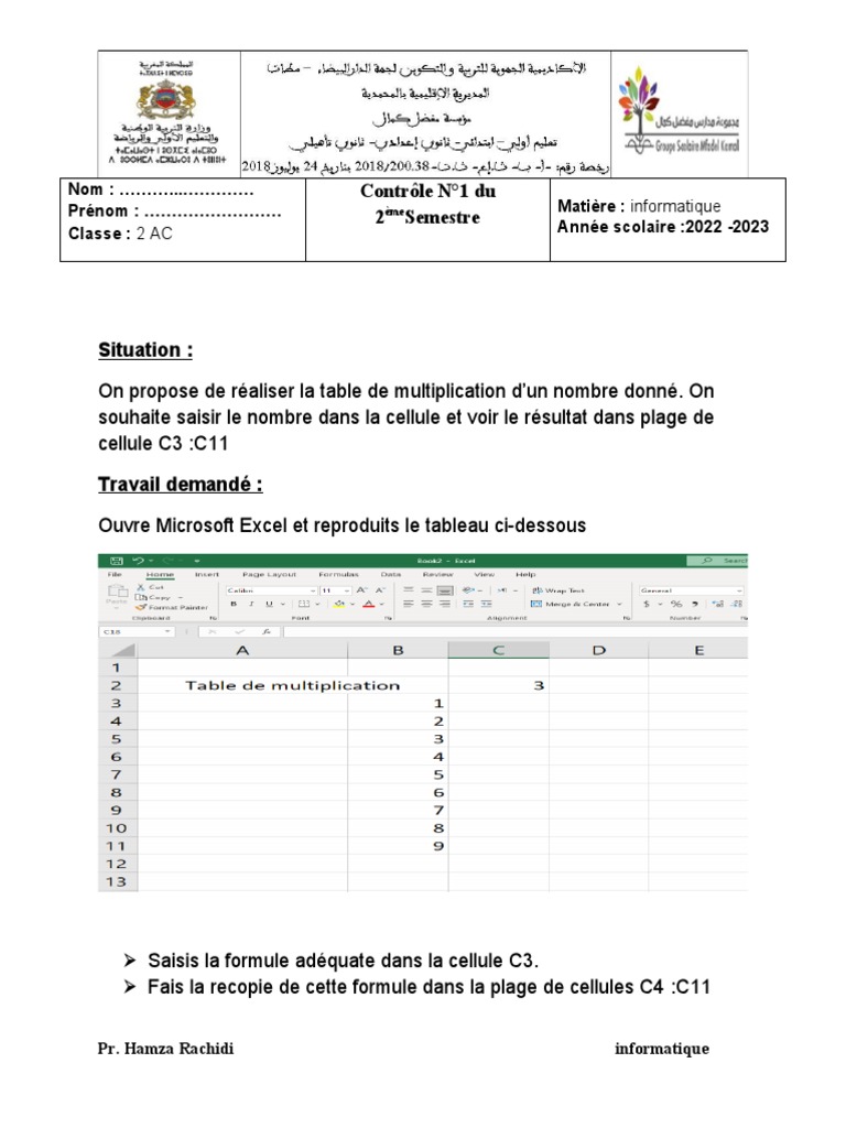 Controle 1 2ac | PDF