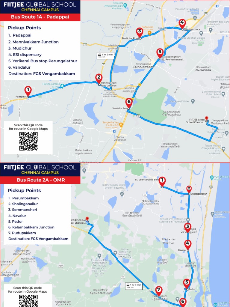 Chennai Bus Routes to FGS Vengambakkam | PDF