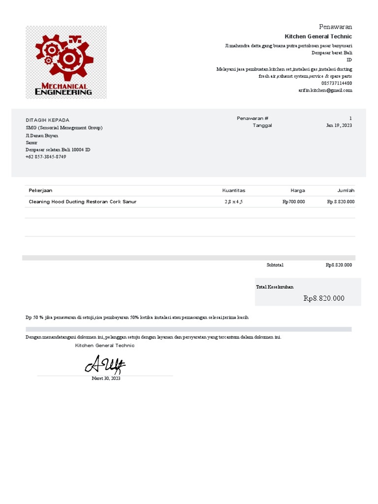 Penawaran Cork | PDF