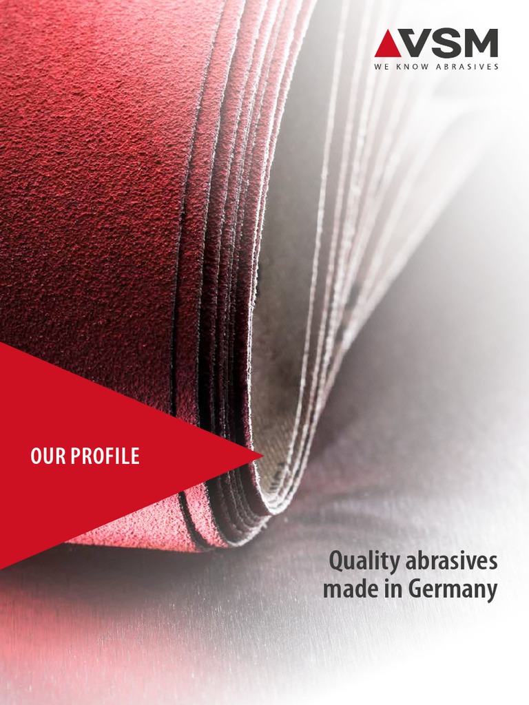 VSM Our Profile Brochure EN | PDF | Grinding (Abrasive Cutting) | Abrasive