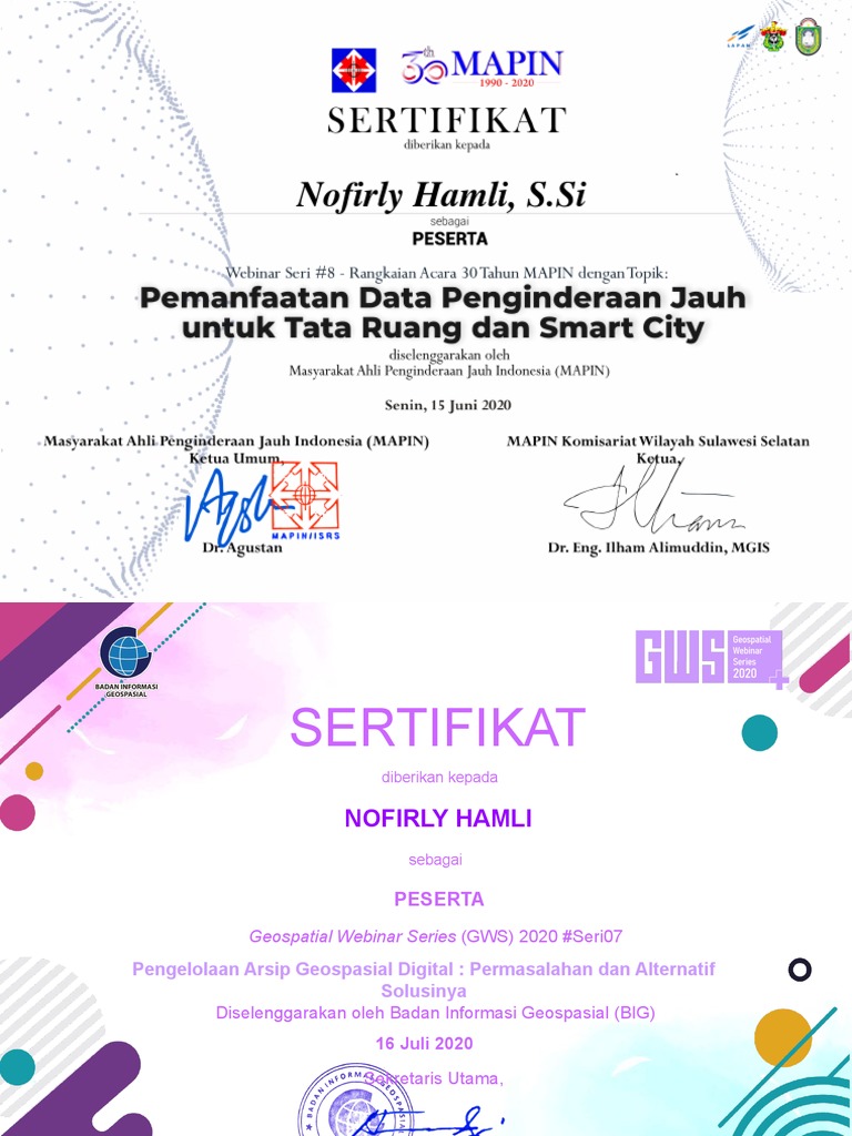 Sertifikat Seminar | PDF