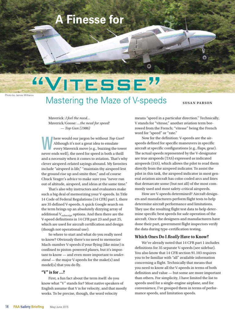 V Speeds References | PDF | Takeoff | Airspeed