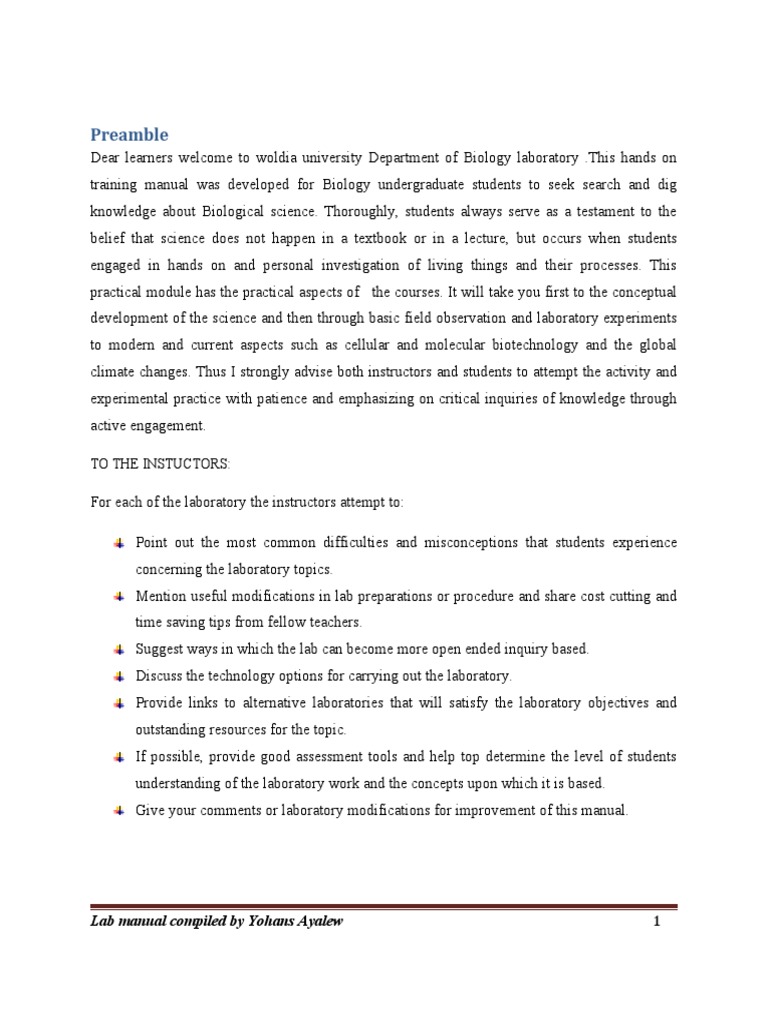 Lab Technique Manual | PDF | Microscope | Cell (Biology)