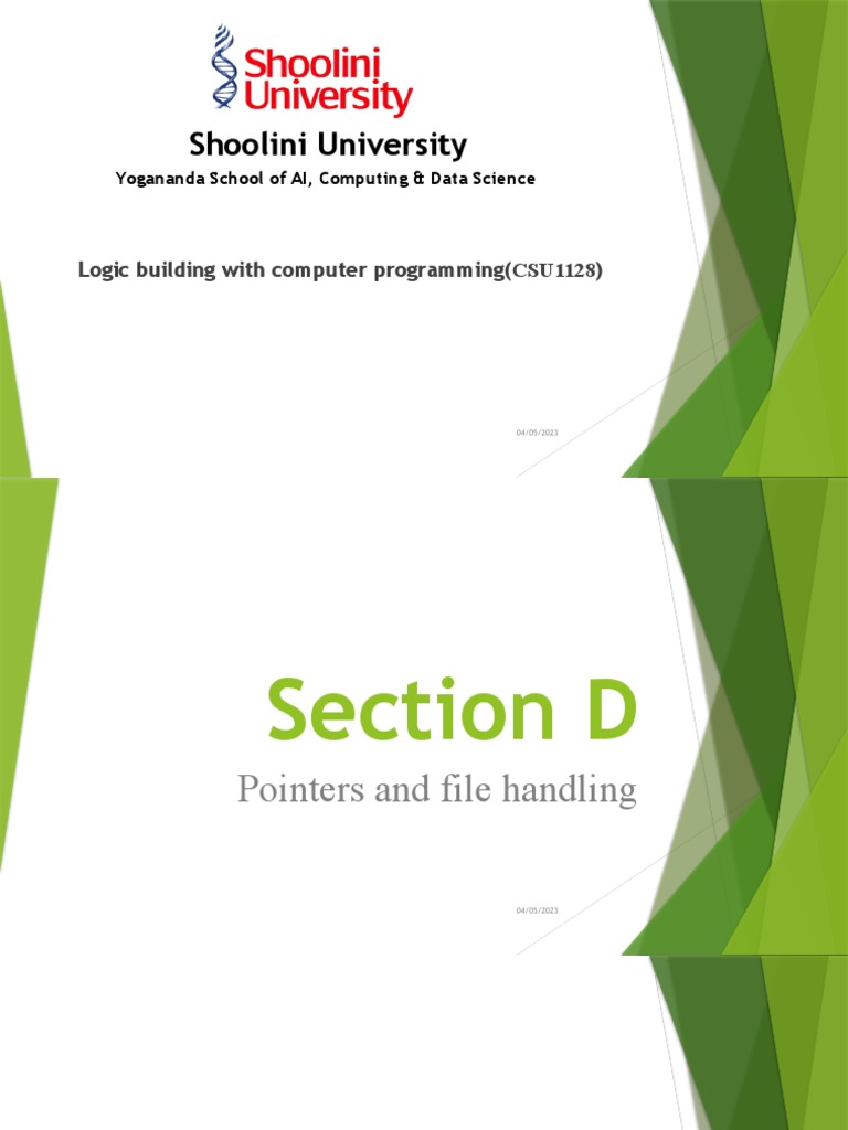 (Unit D - Pointers and File Handling) Class 1 - Pointer | PDF | Pointer ... (Unit D - Pointers and File Handling) Class 1 - Pointer | PDF | Pointer ...