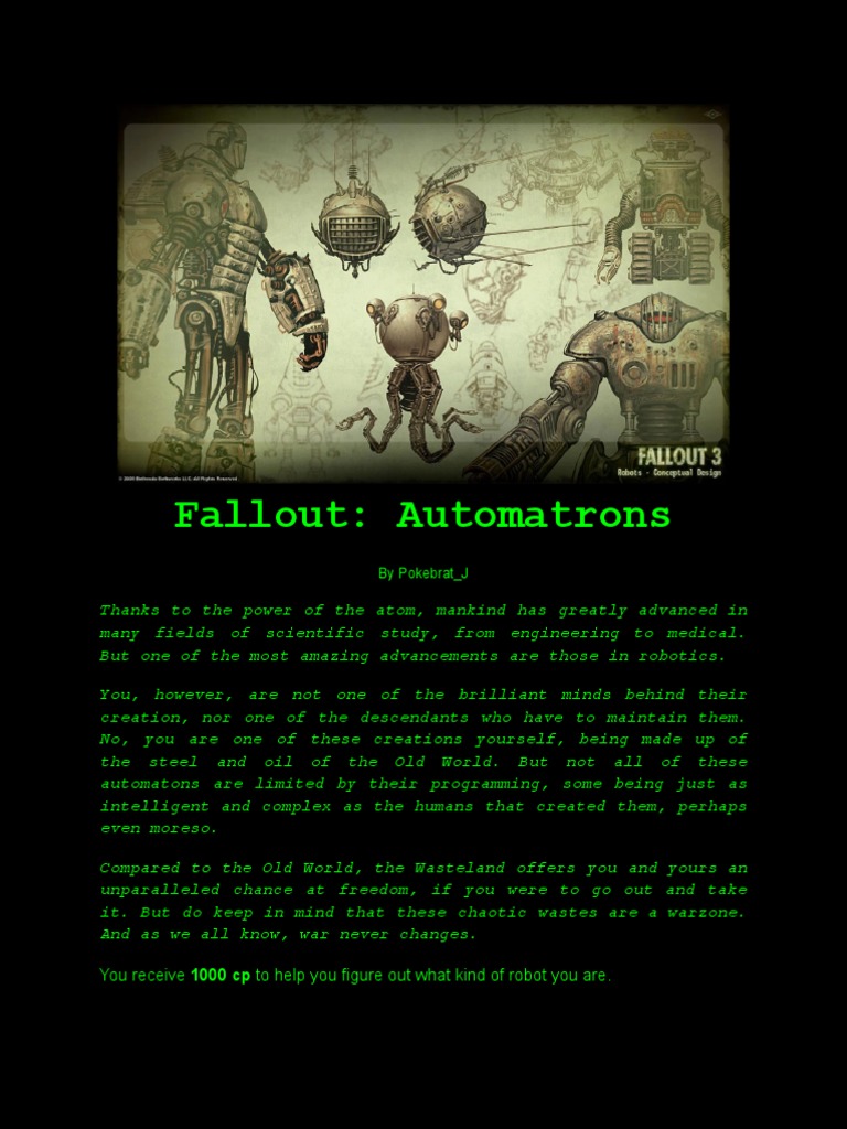 Fallout - Automatrons | PDF | Robot | Robotics