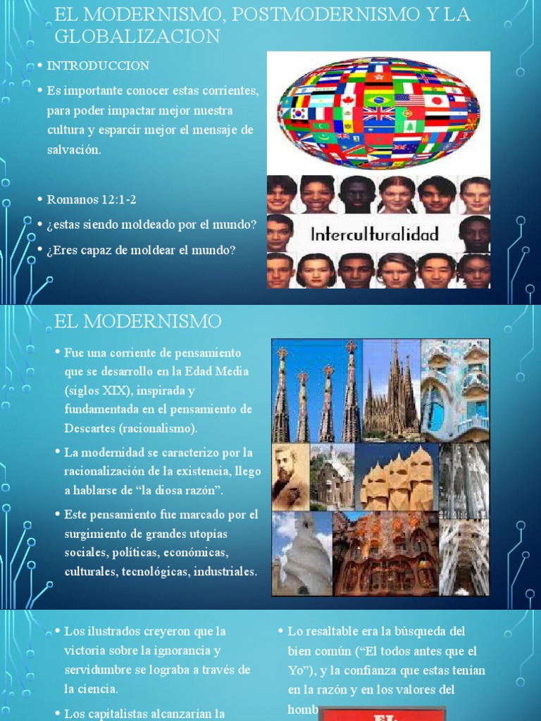 El Modernismo, Postmodernismo y La Globalizacion | PDF | Globalización | Teorías filosóficas