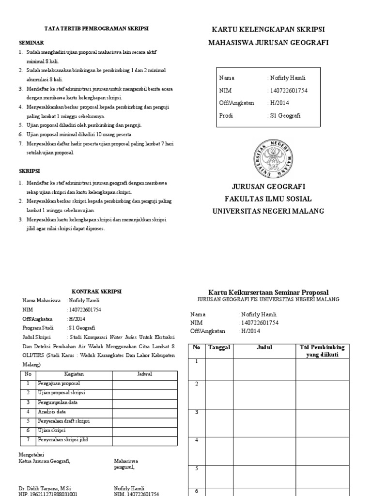 Kelengkapan Skripsi | PDF