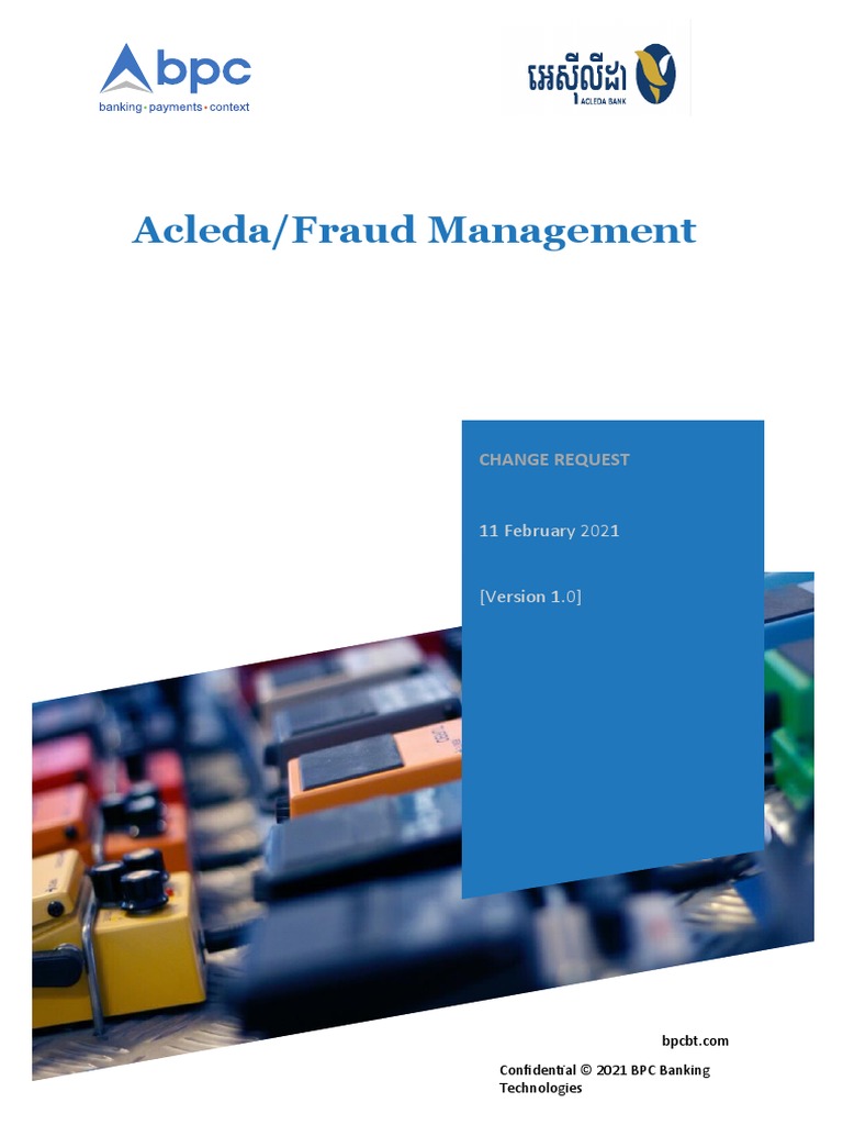 BPC - ER - A1N0170 - Acleda - Fraud Managent v1.0 | PDF | Machine Learning | Computing