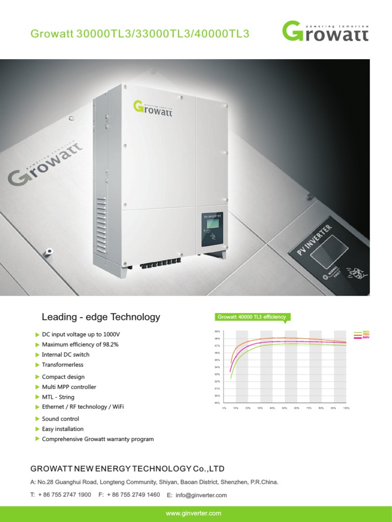 Growatt Inverter-30000tl3-omvormer | PDF | Alternating Current ...