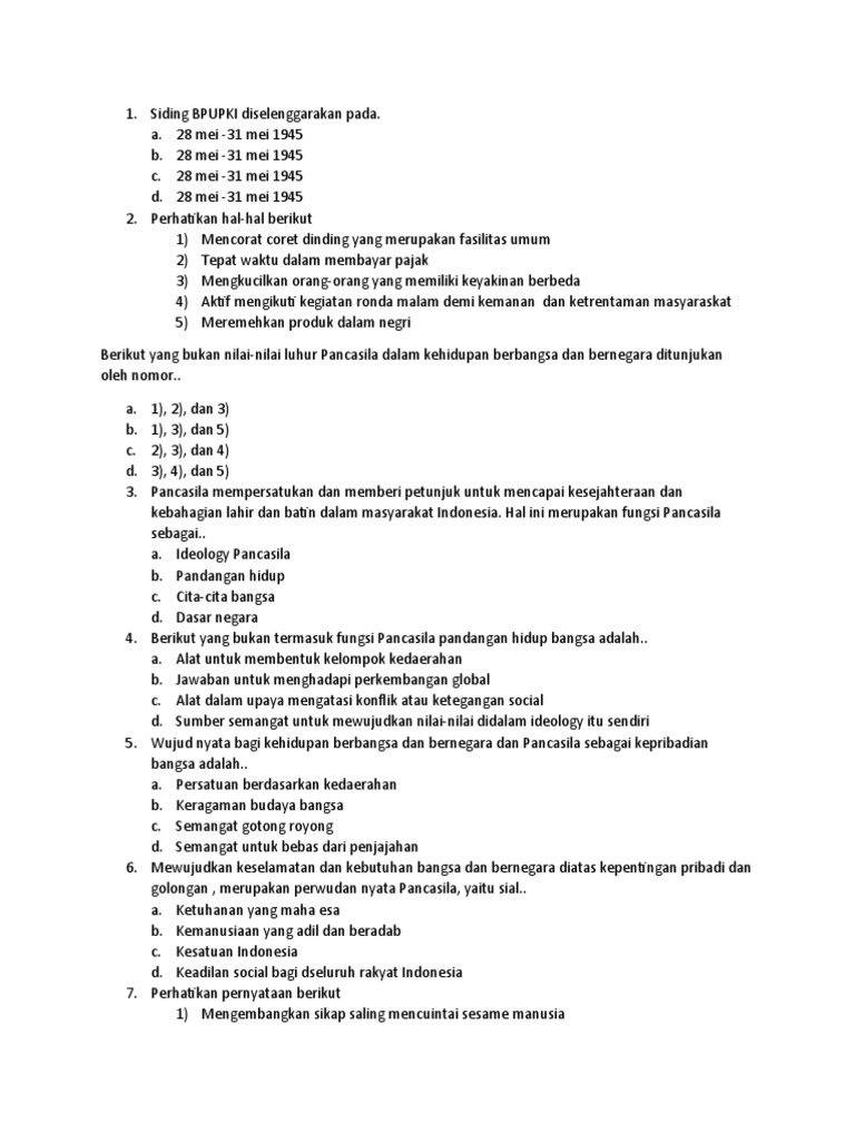 Soal PKN Kls 8 | PDF