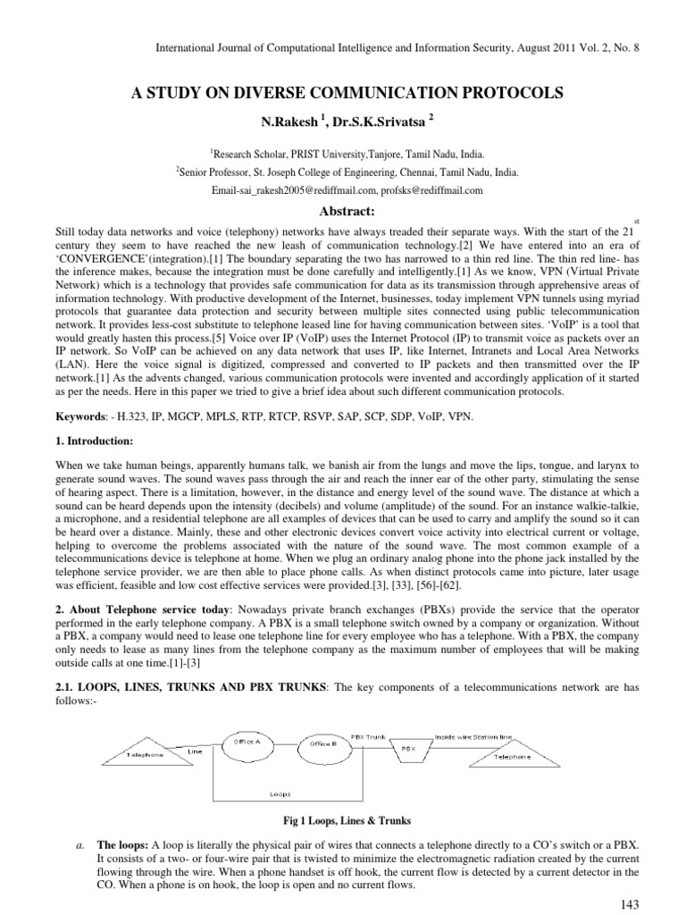 Paper-17 - A Study On Diverse Communication Protocols | PDF | Quality ...