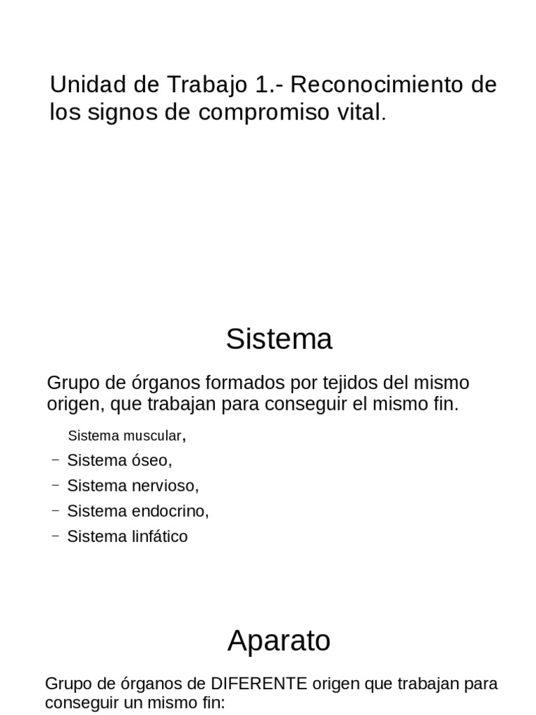 UT 1. Reconocimiento de Los Signos de Compromiso Vital | PDF ...