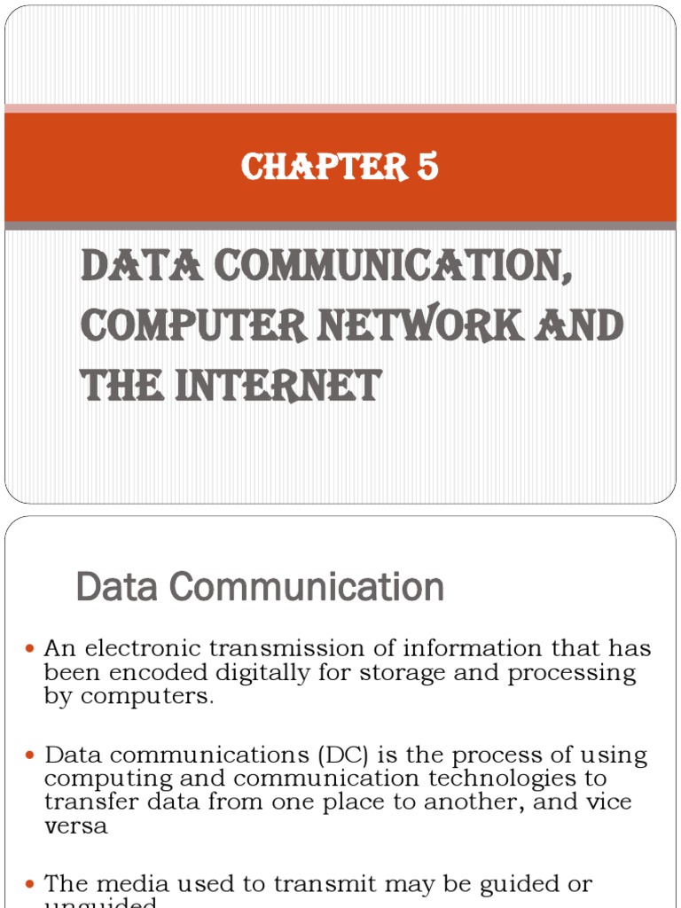 Chapter 5 Data Communication Computer Network Internet and Computer | PDF | Computer Network ...