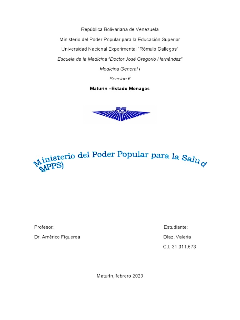 Historia del MPPS en Venezuela | PDF | Enfermería | Venezuela