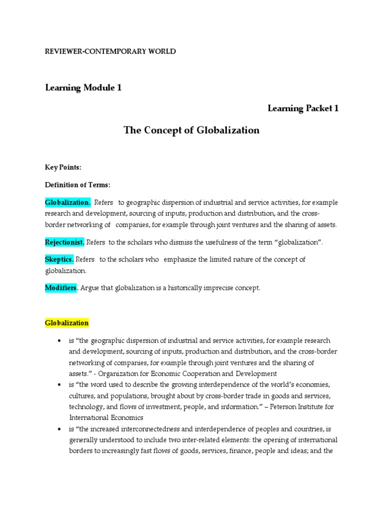 Understanding the Multifaceted Concept of Globalization: A Review of ...